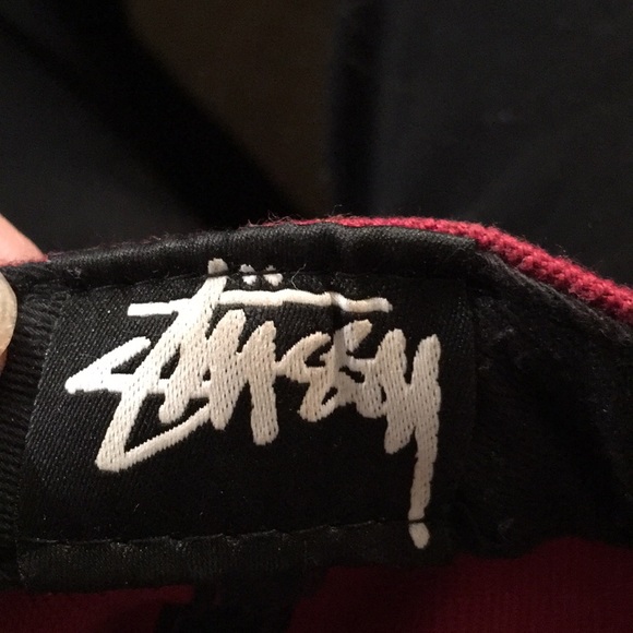 Stussy | Accessories | Burgundy Stussy Snapback Hat | Poshmark